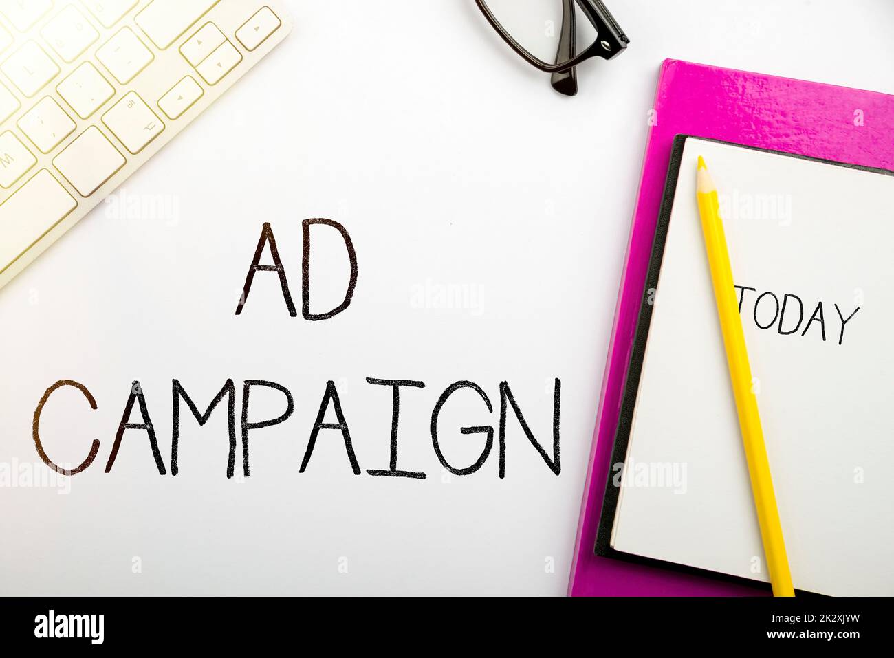 Text showing inspiration Ad Campaign. Business concept promotion of ...