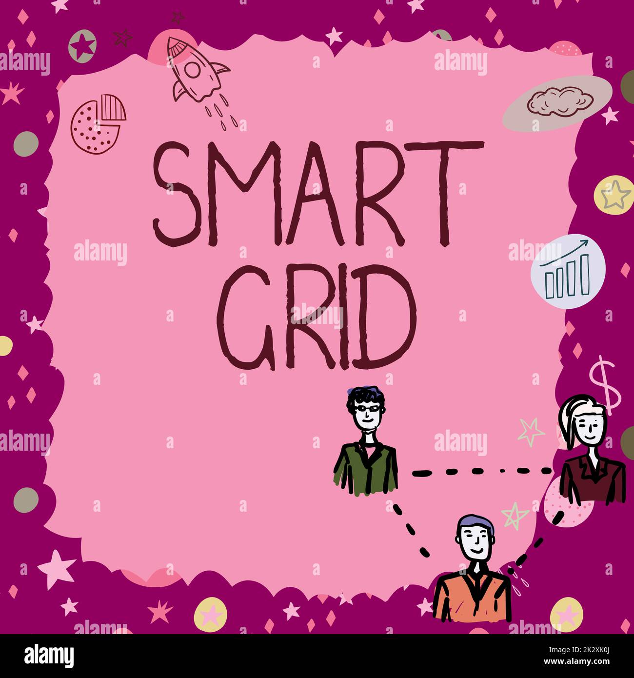 Inspiration showing sign Smart Grid. Business idea includes of ...