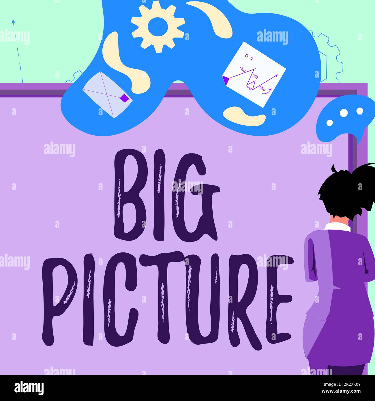 Handwriting text Big Picture. Business approach most important facts ...