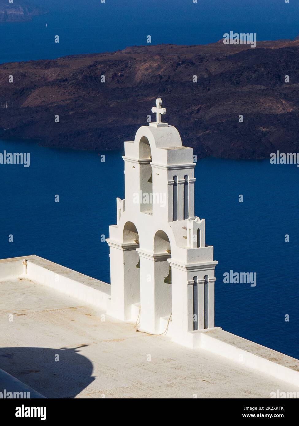 Greece, Santorini - Three Bells of Thira Stock Photo - Alamy
