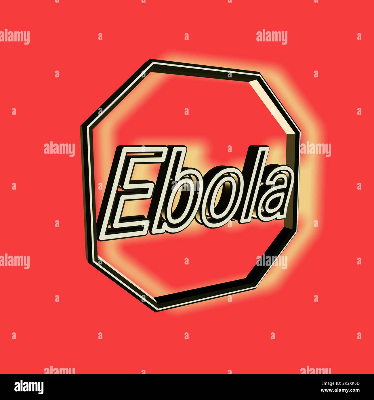 "Ebola" - word, lettering or text as a 3D illustration, 3D rendering ...