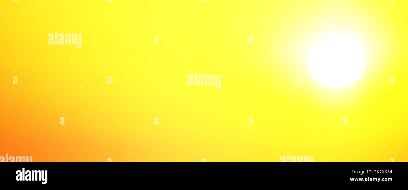 Beautiful big orange sun at sunset sky Stock Photo - Alamy