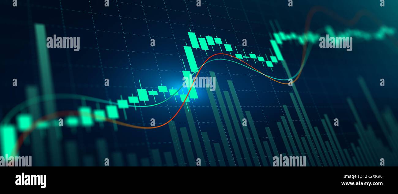 Financial static analysis. Online trading and Investment growth chart ...