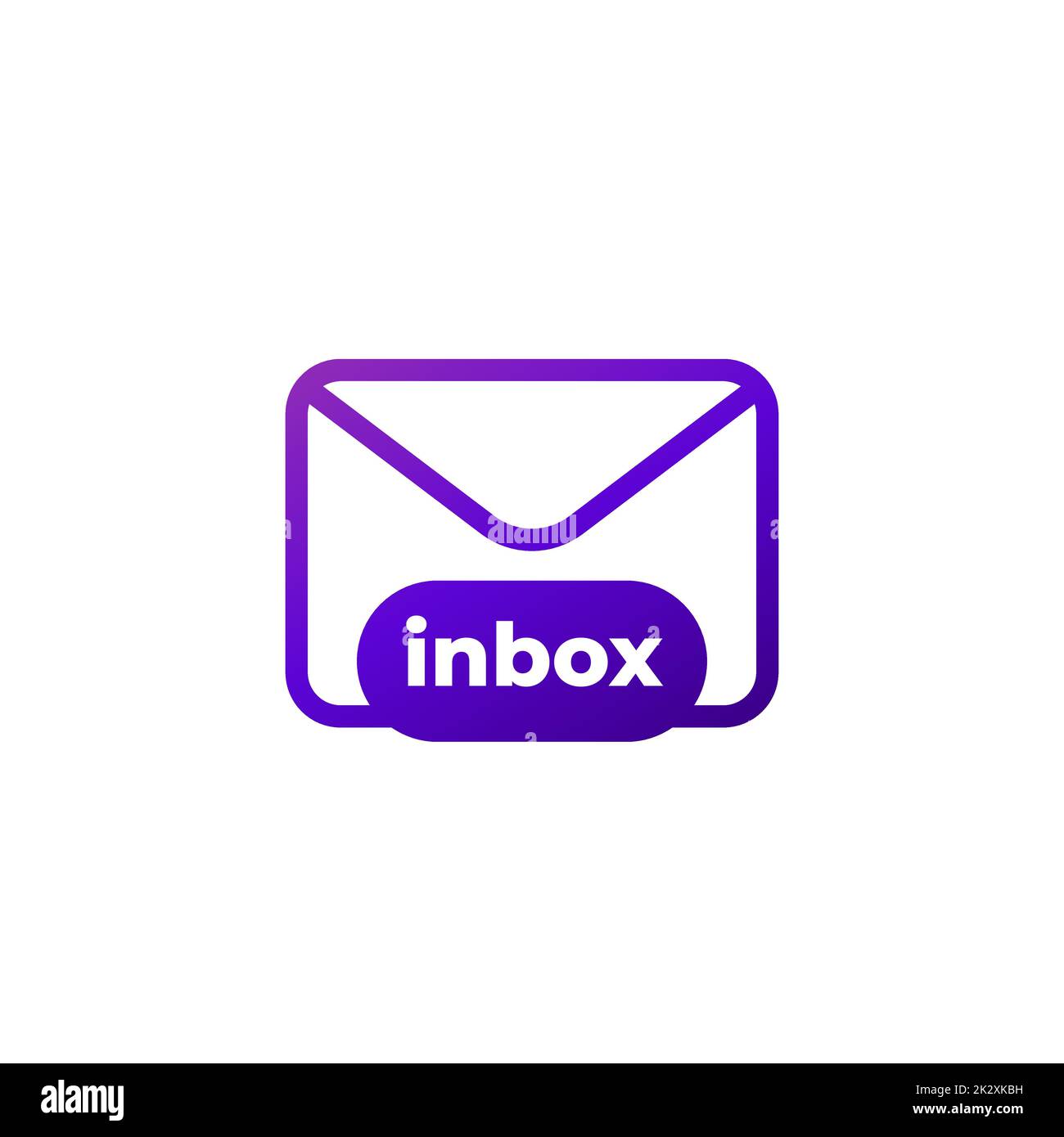 inbox or email icon on white Stock Vector Image & Art - Alamy