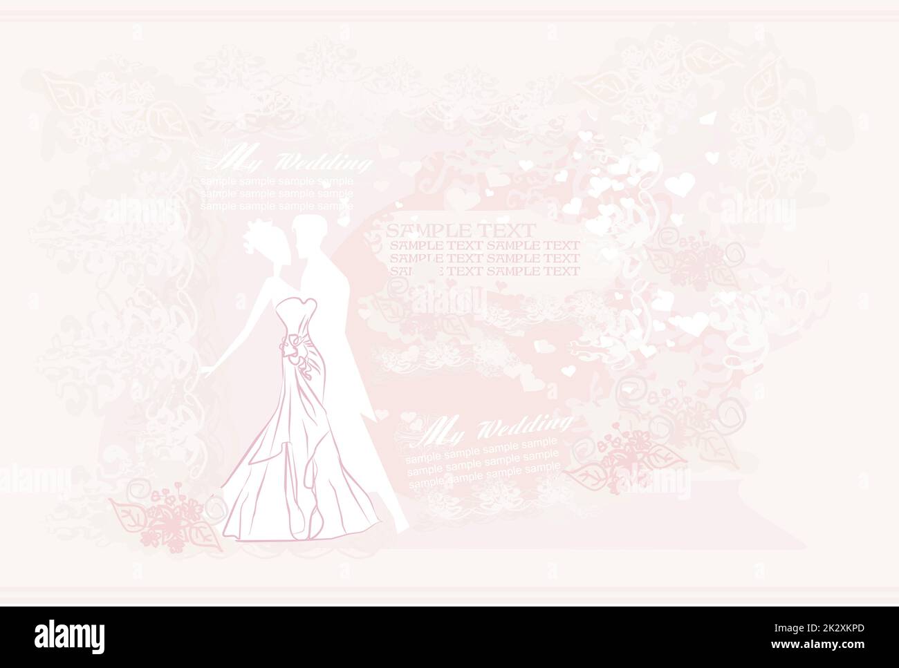 wedding dancing couple on abstract background - invitation Stock Photo ...