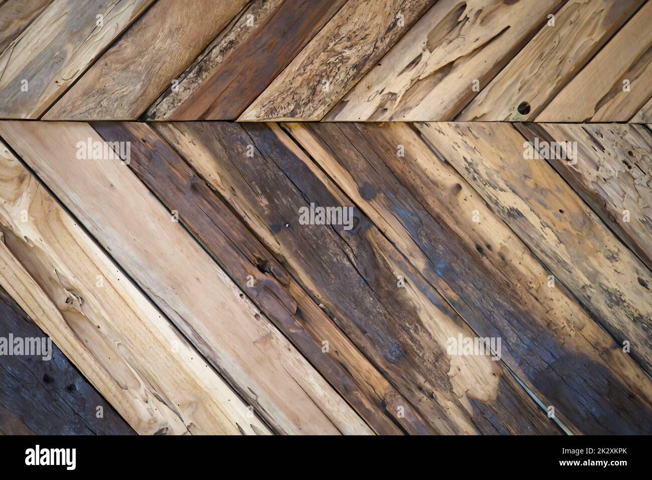 A texture of many wooden boards placed at an angle to each other Stock ...
