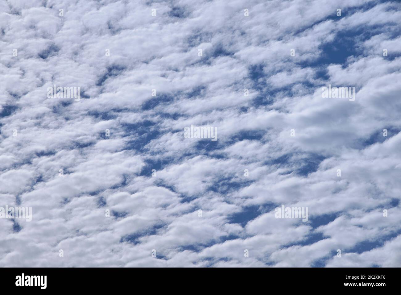 Blue sky full of white clouds, sunny day Stock Photo - Alamy