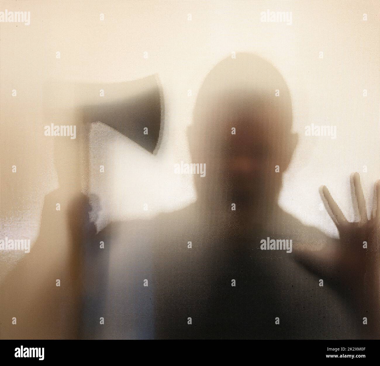 Man killer with an axe in his hand. Creepy background Stock Photo - Alamy