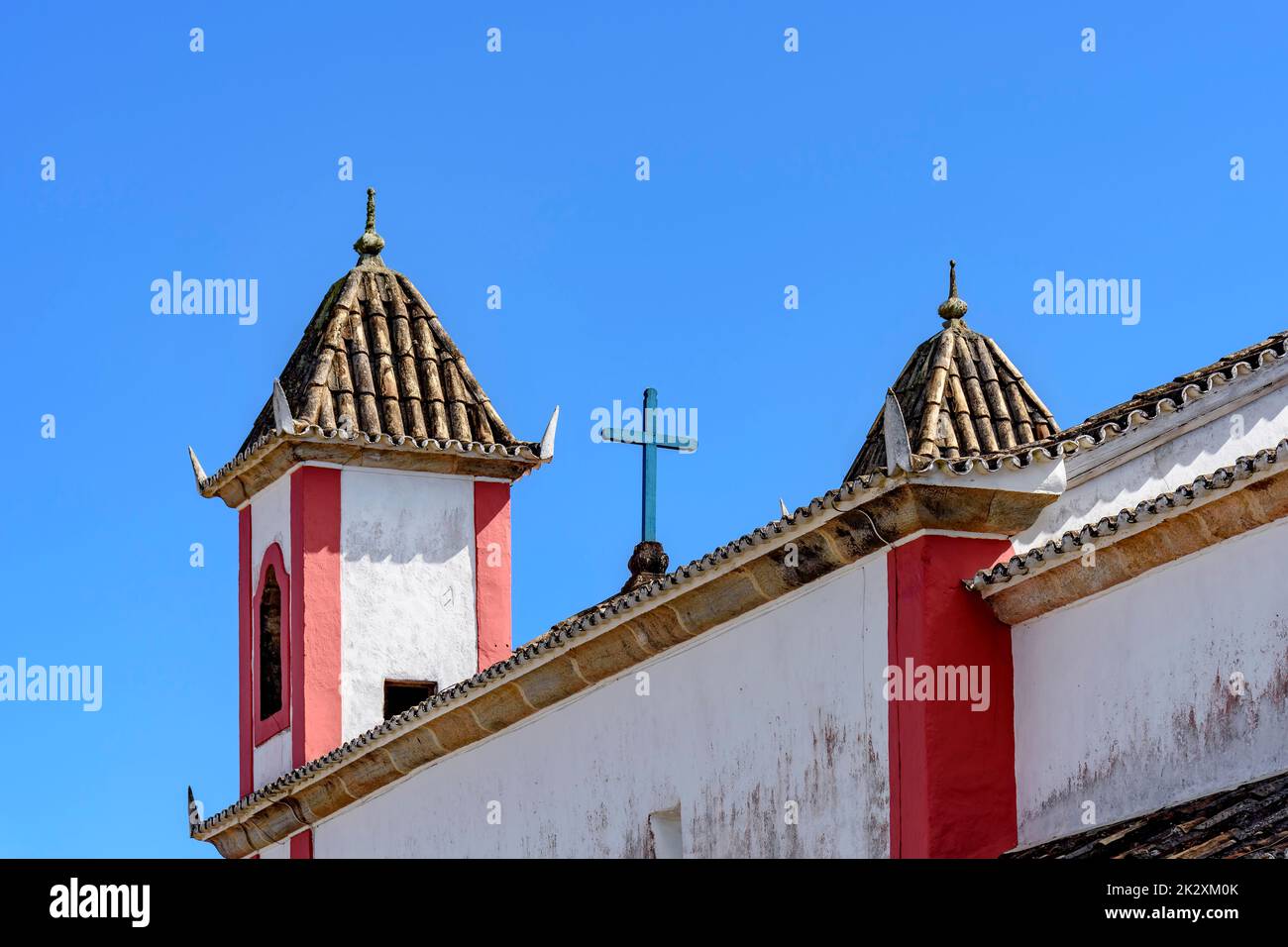 Old and historic baroque church towers seen from behind Stock Photo - Alamy
