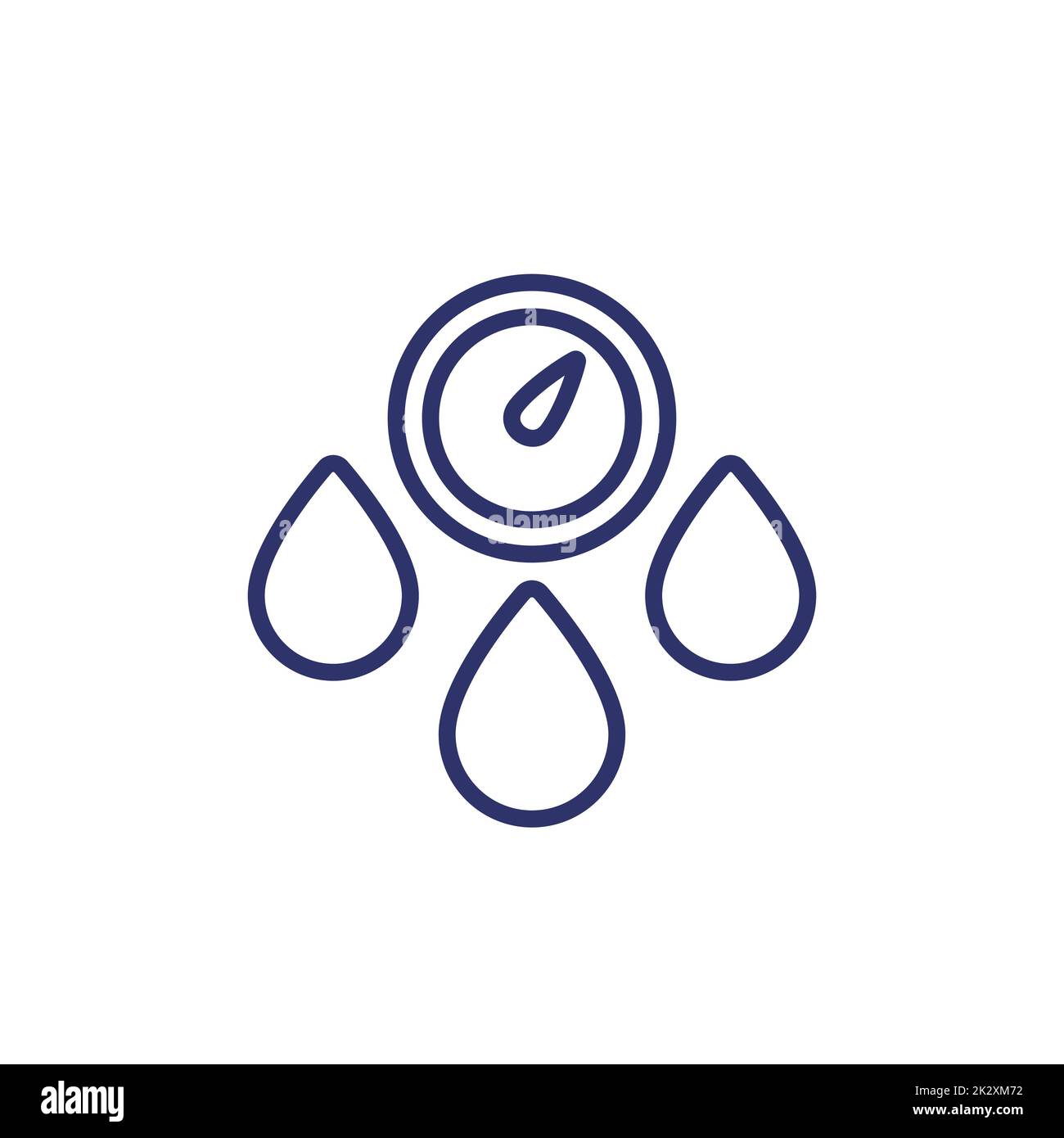 Hygrometer Icon Humidity Control Line Vector Stock Vector Image And Art Alamy