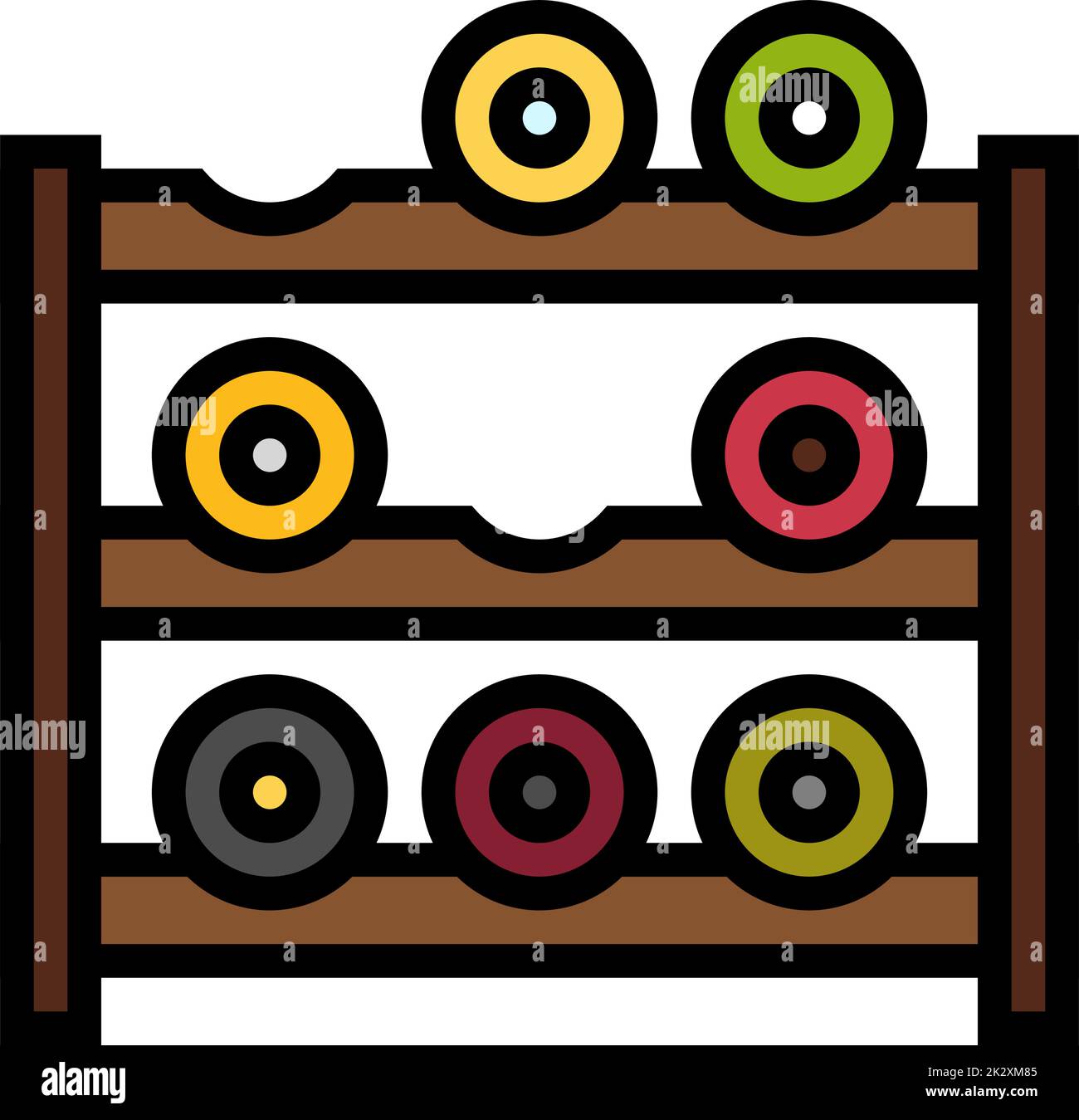 rack wine color icon vector illustration Stock Vector Image & Art - Alamy