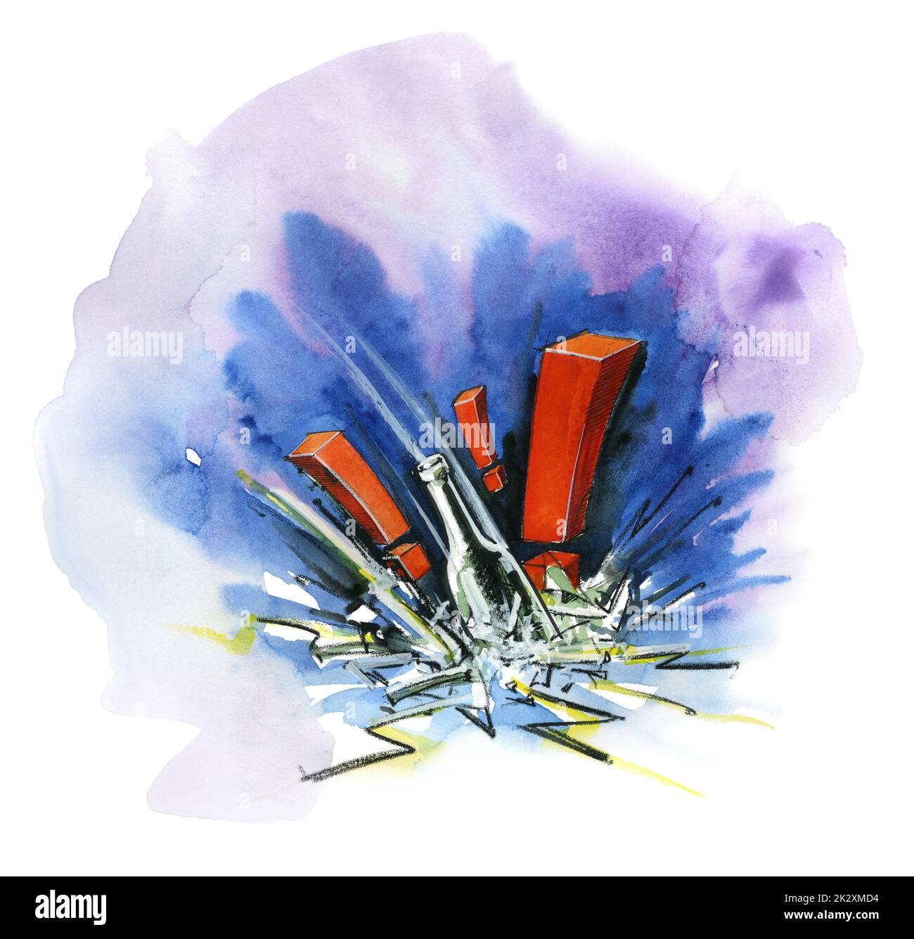 Glass breakage illustration Stock Photo - Alamy