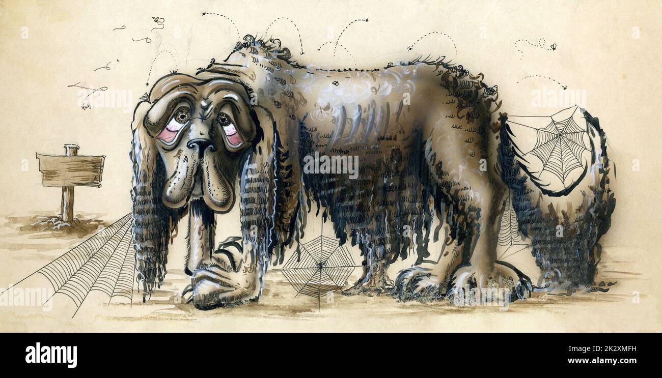 Dog painting old hi-res stock photography and images - Alamy