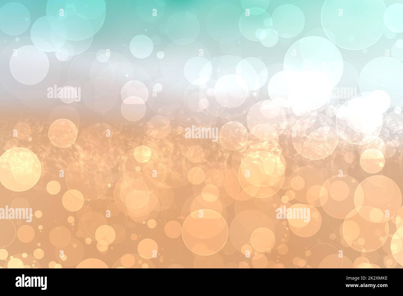 Abstract festive light brown gradient pink turquoise bokeh background ...
