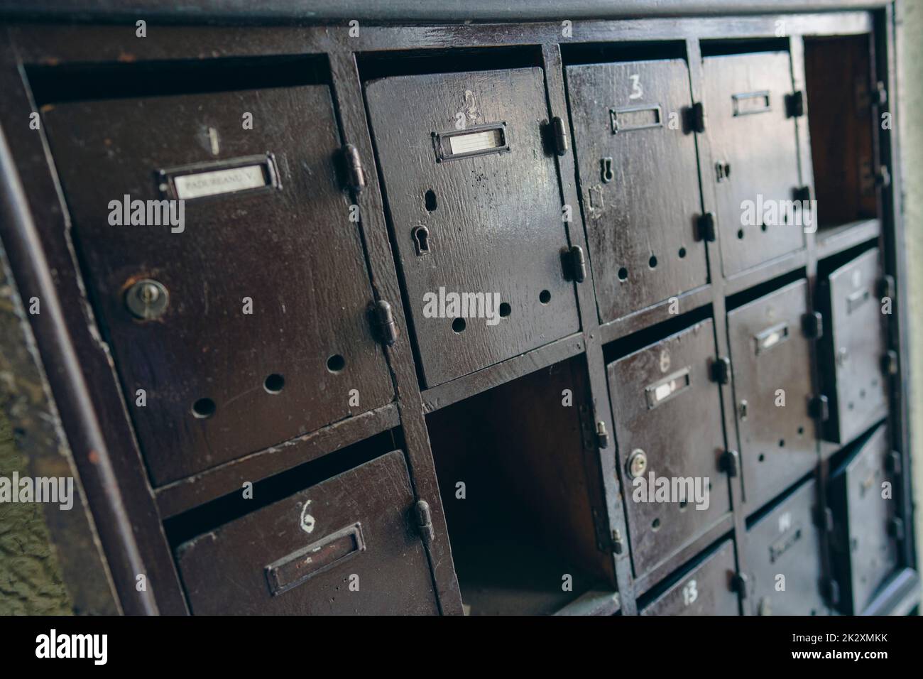 Mail post boxes in apartment hi-res stock photography and images - Alamy