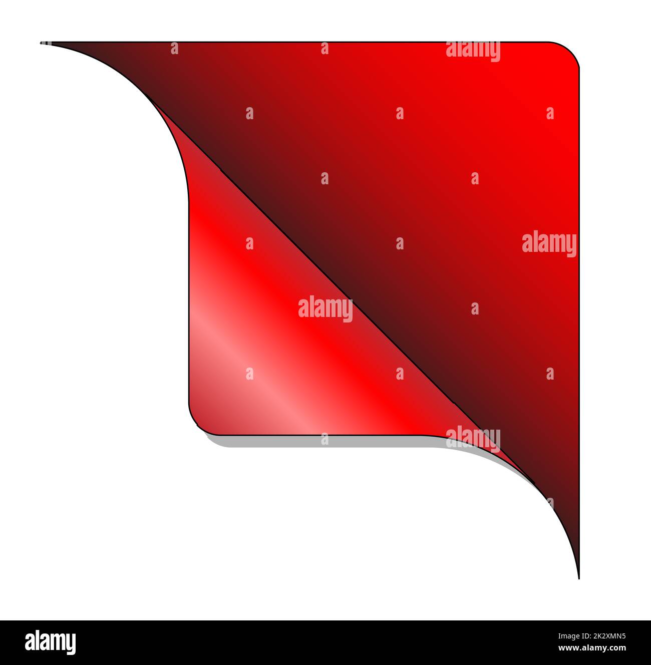 Curled red page hi-res stock photography and images - Alamy