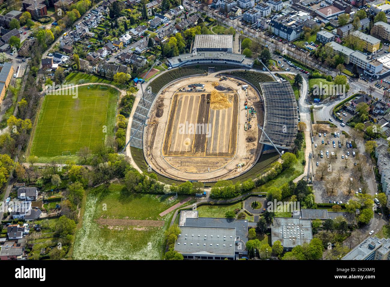 Aerial view, Sportpark Nord with stadium redevelopment, Auerberg, Bonn ...