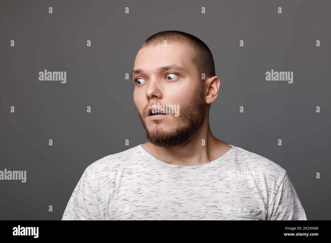 the portrait of the young bearded man Stock Photo - Alamy