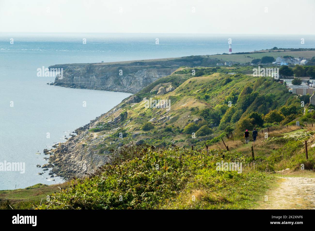 Portland, Coastal path, Shepherds Dinner, Grove Cliff Stock Photo - Alamy