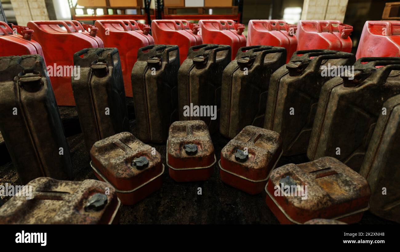 Jerrycan For Oil Safe Storage Stock Photo - Alamy