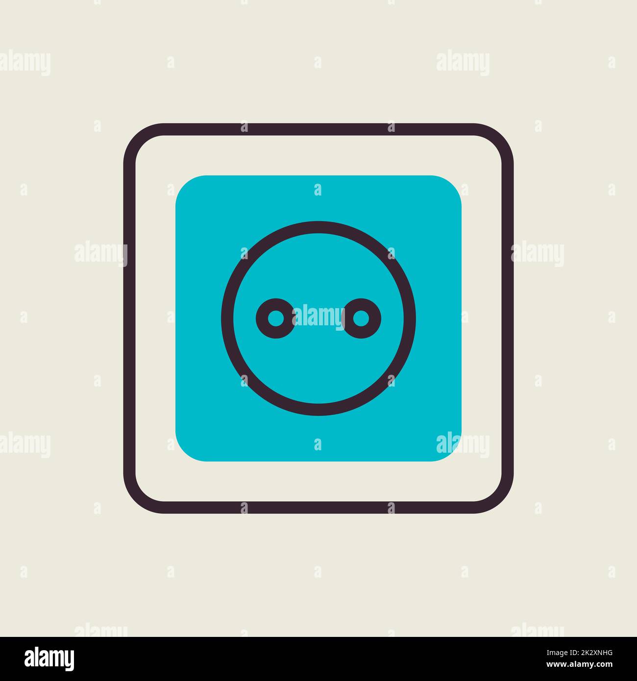 Electric outlet vector icon. Construction, repair Stock Photo - Alamy