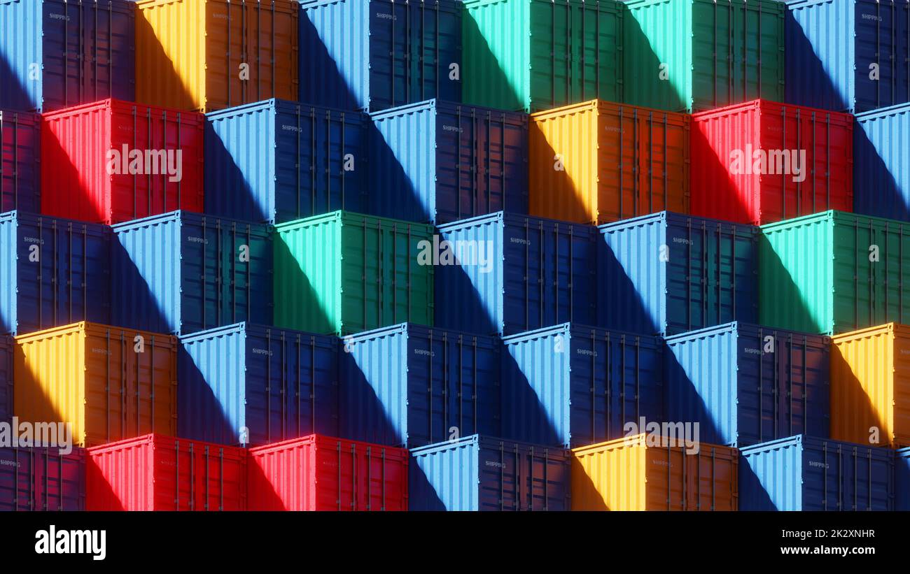 The Stack Containers For Marker Stock Photo - Alamy
