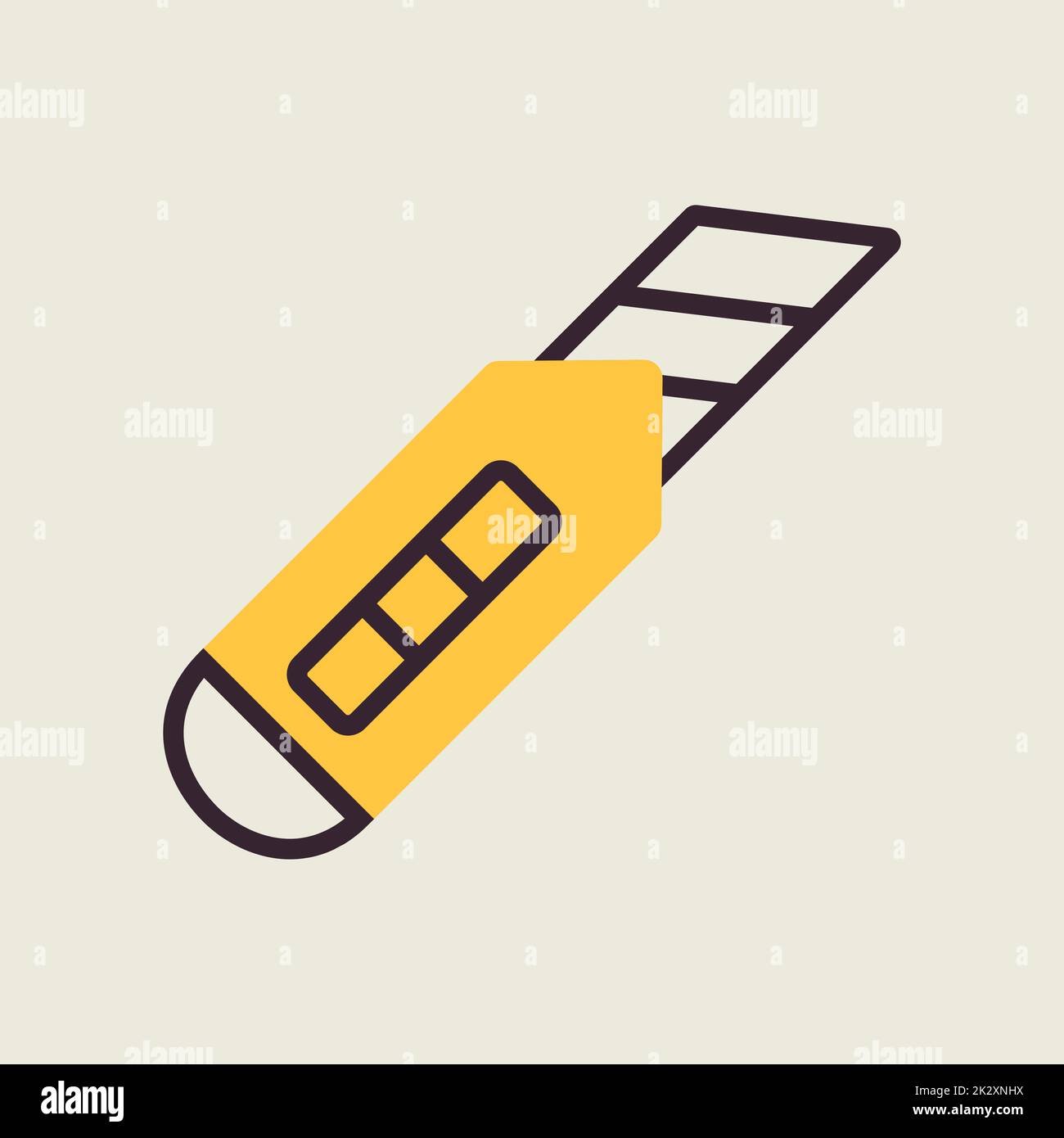 Construction utility knife vector isolated icon Stock Photo - Alamy