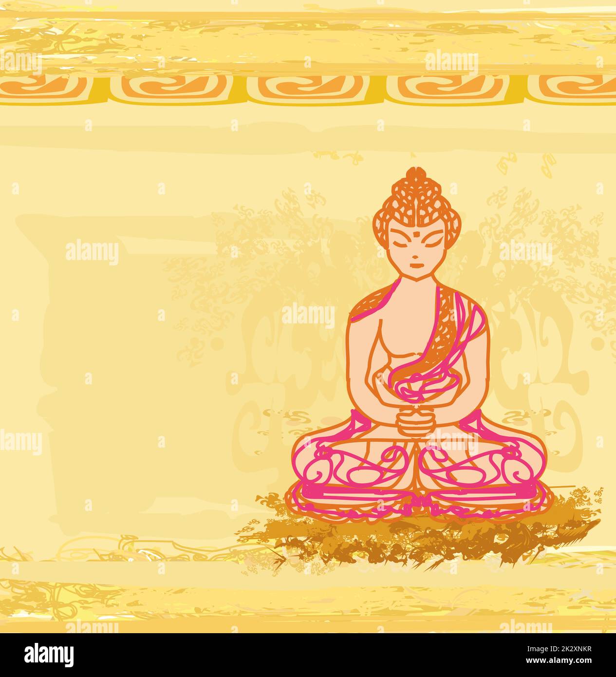 Chinese Traditional Artistic Buddhism Pattern Stock Photo - Alamy