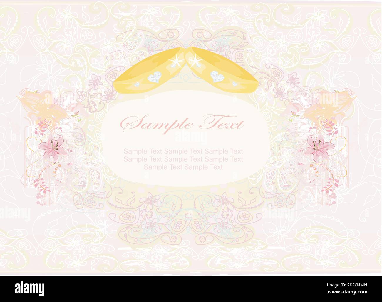 Blank picture frame with flowers and ribbon hi-res stock photography ...