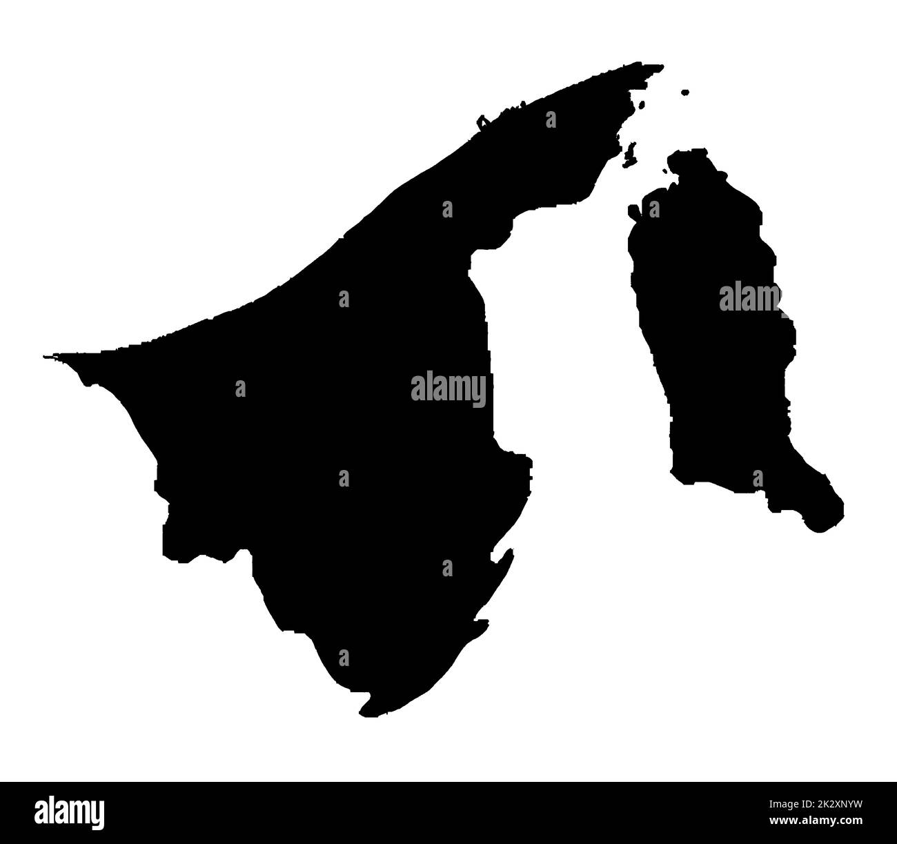 Brunei country outline hi-res stock photography and images - Alamy