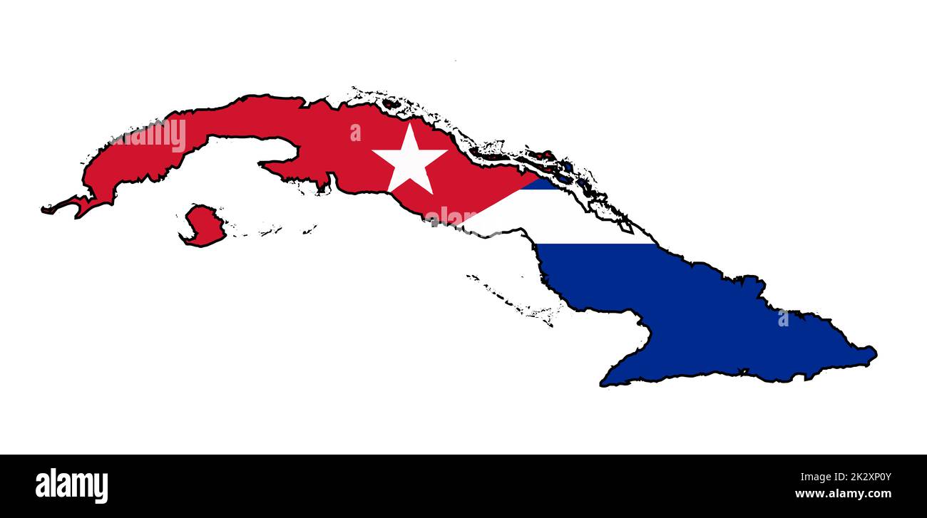 Cuba flag map hi-res stock photography and images - Alamy