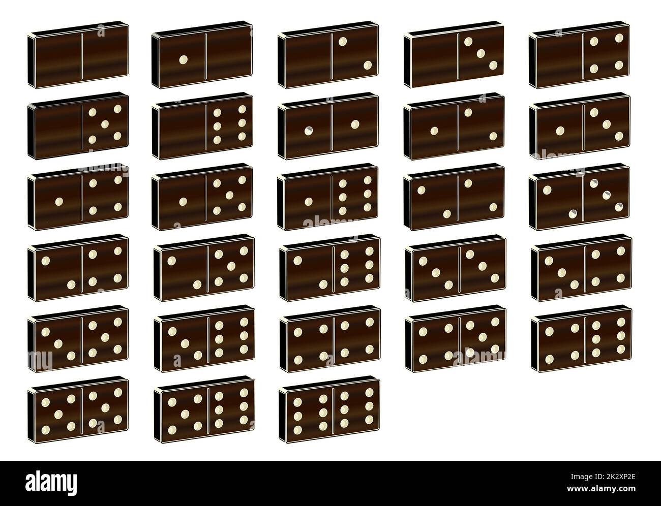 Wooden Dominoes Set Stock Photo - Alamy