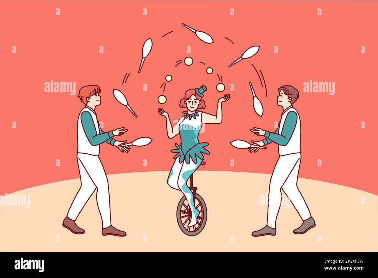 Artists juggling in circus Stock Photo - Alamy
