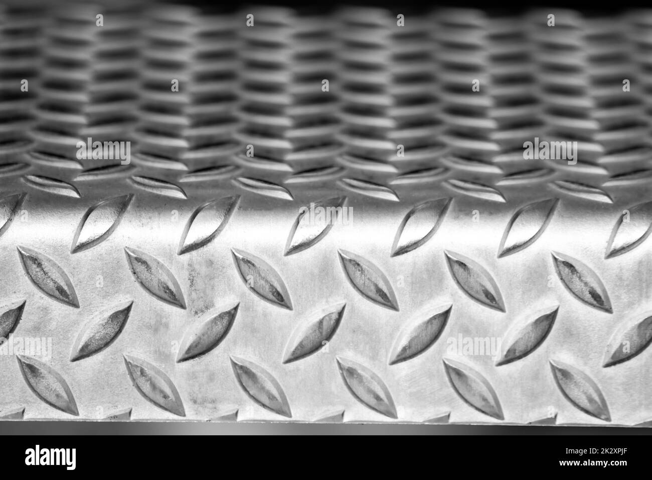 Solid diamond metal plate surface shows stainless steel flooring in ...