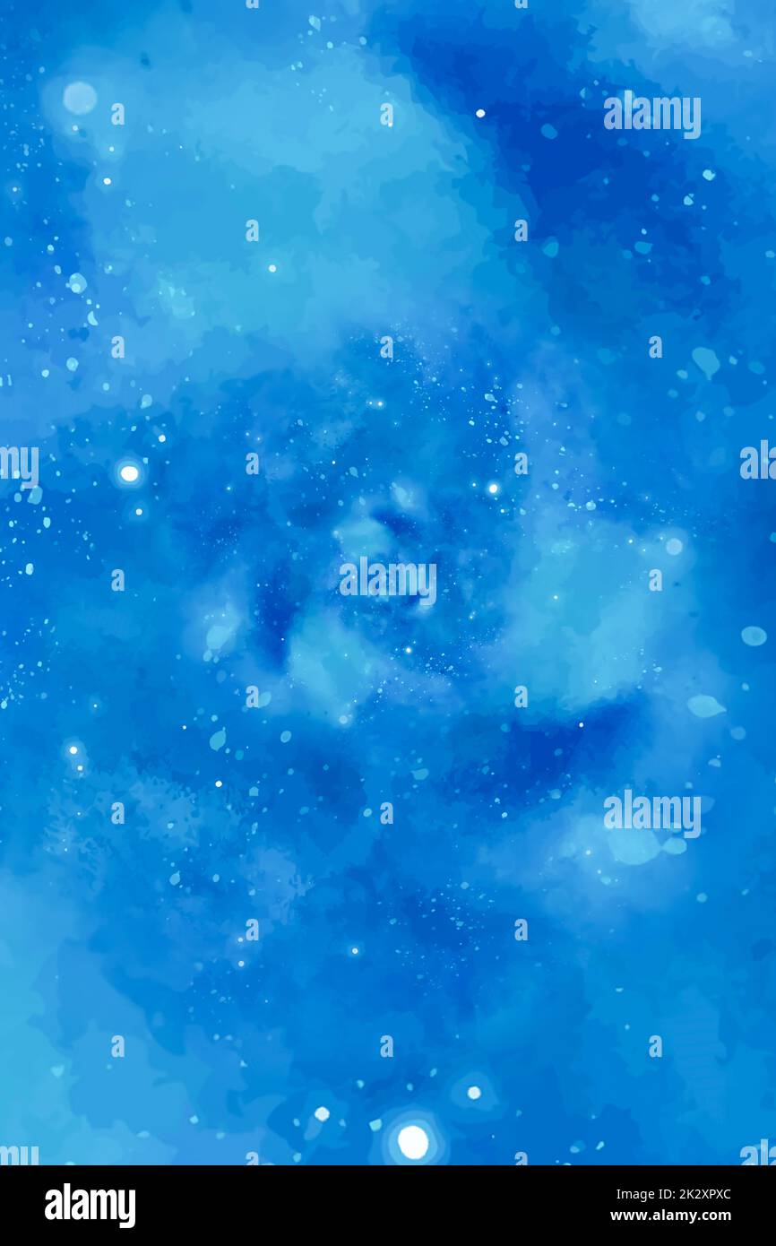 Starry blue background with optical spiral and futuristic design Stock ...