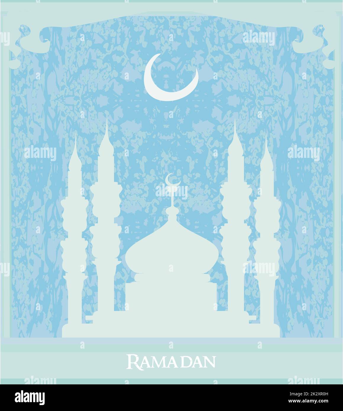 artistic pattern background with moon and mosque Stock Photo - Alamy