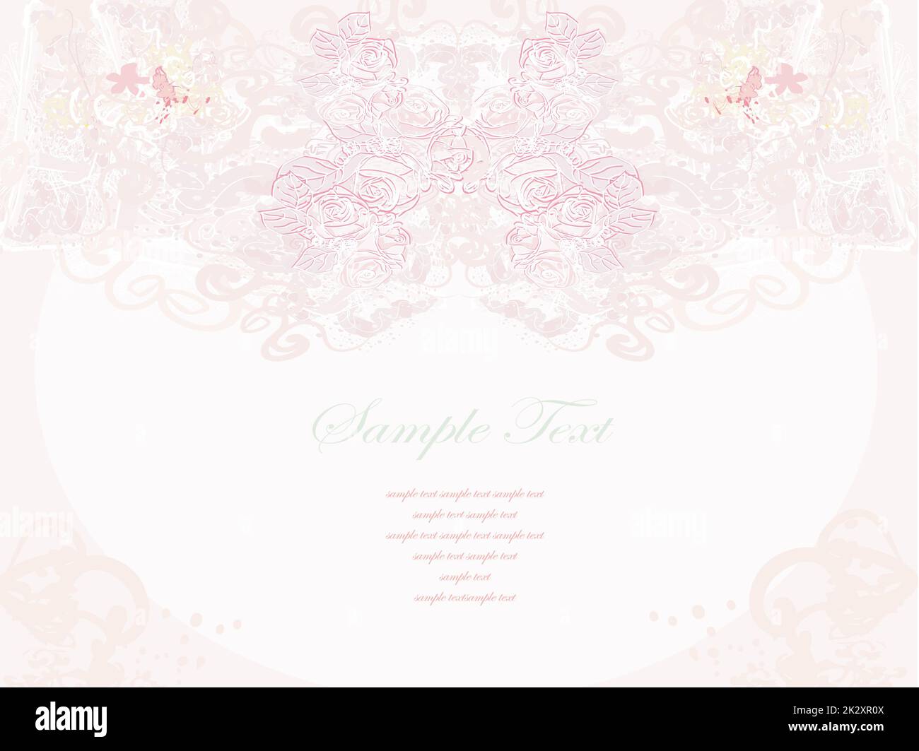 abstract floral frame invitation card Stock Photo - Alamy