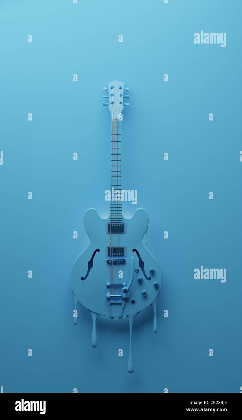 Guitar background blue hi-res stock photography and images - Alamy
