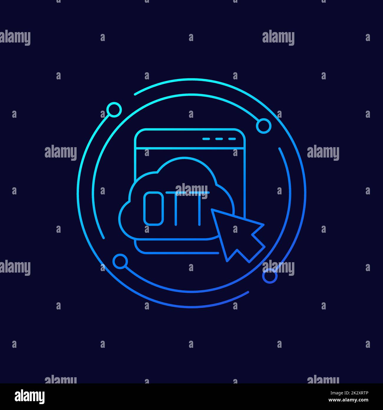 OTT media platform icon, line design Stock Vector Image & Art - Alamy