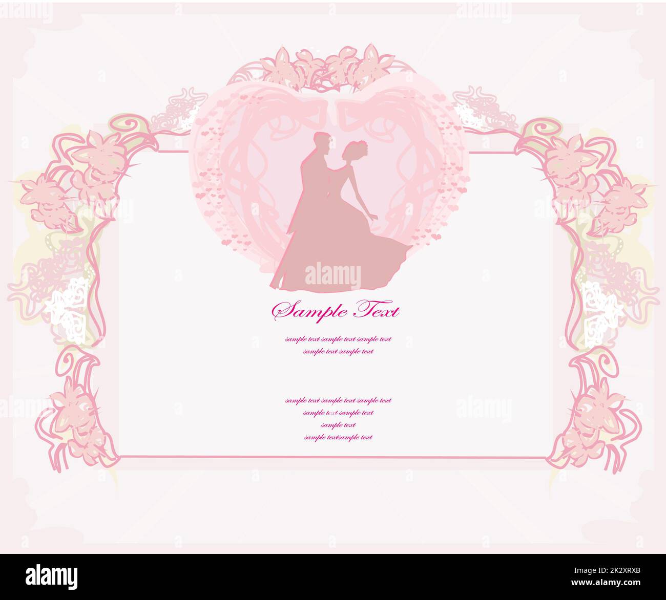 Ballroom couple dancers - invitation Stock Photo - Alamy