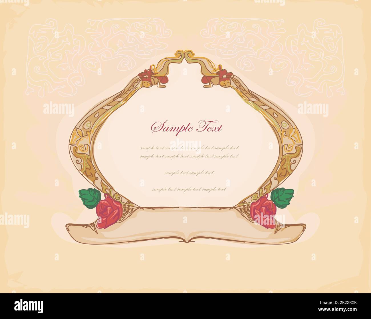 vintage floral frame Stock Photo - Alamy