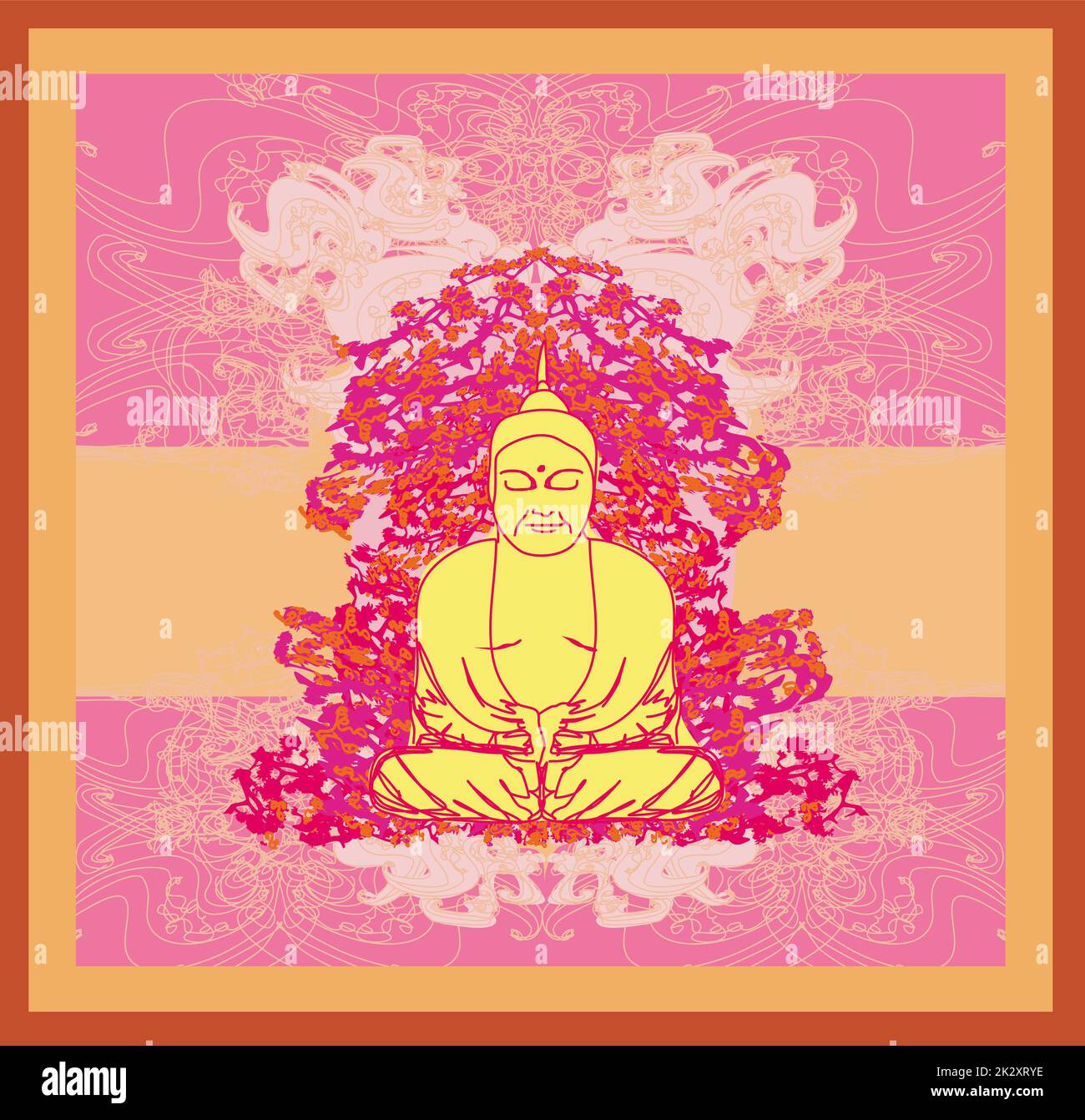 Chinese Traditional Artistic Buddhism Pattern Stock Photo - Alamy
