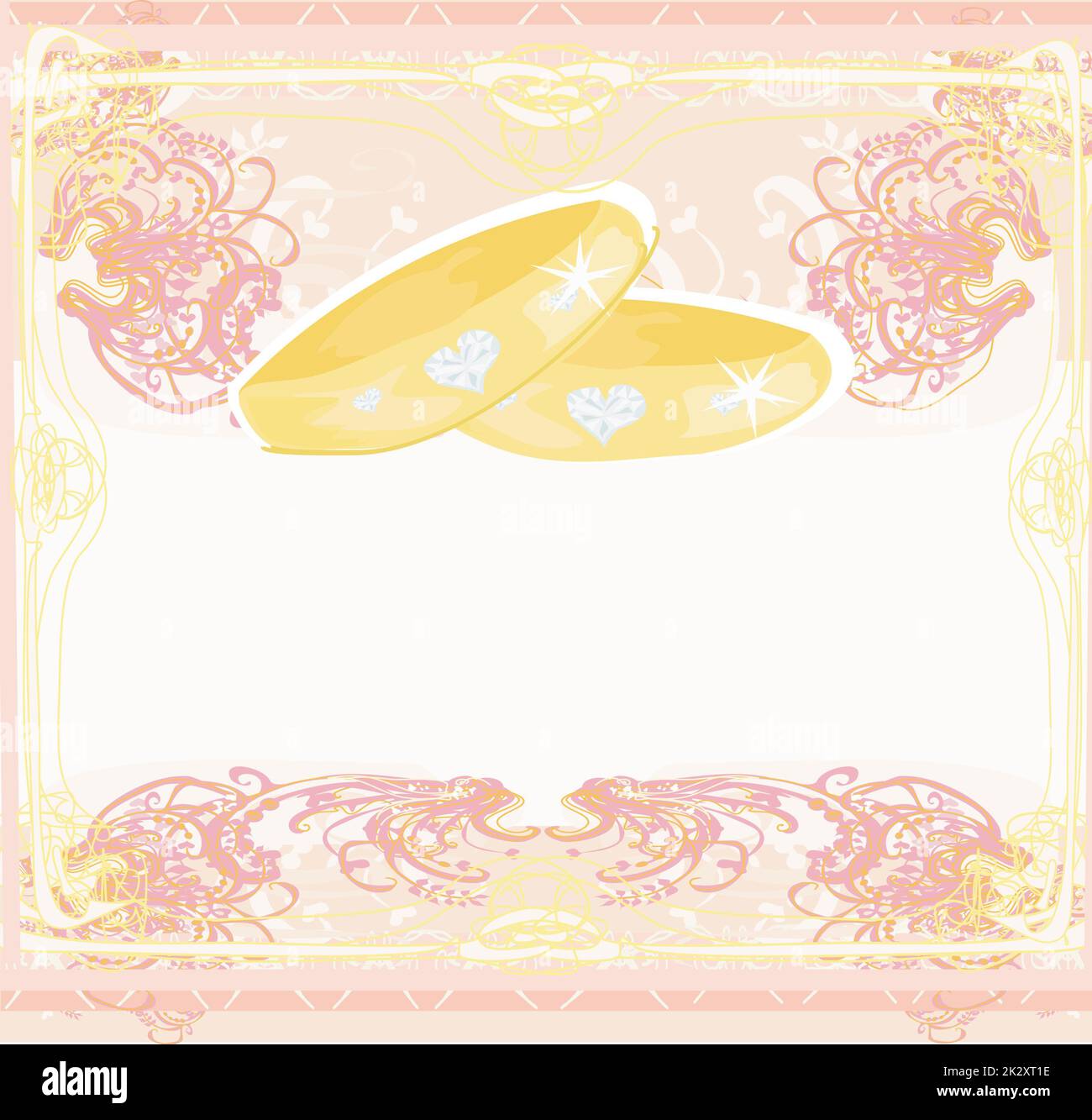 Vintage wedding card rings hi-res stock photography and images - Alamy