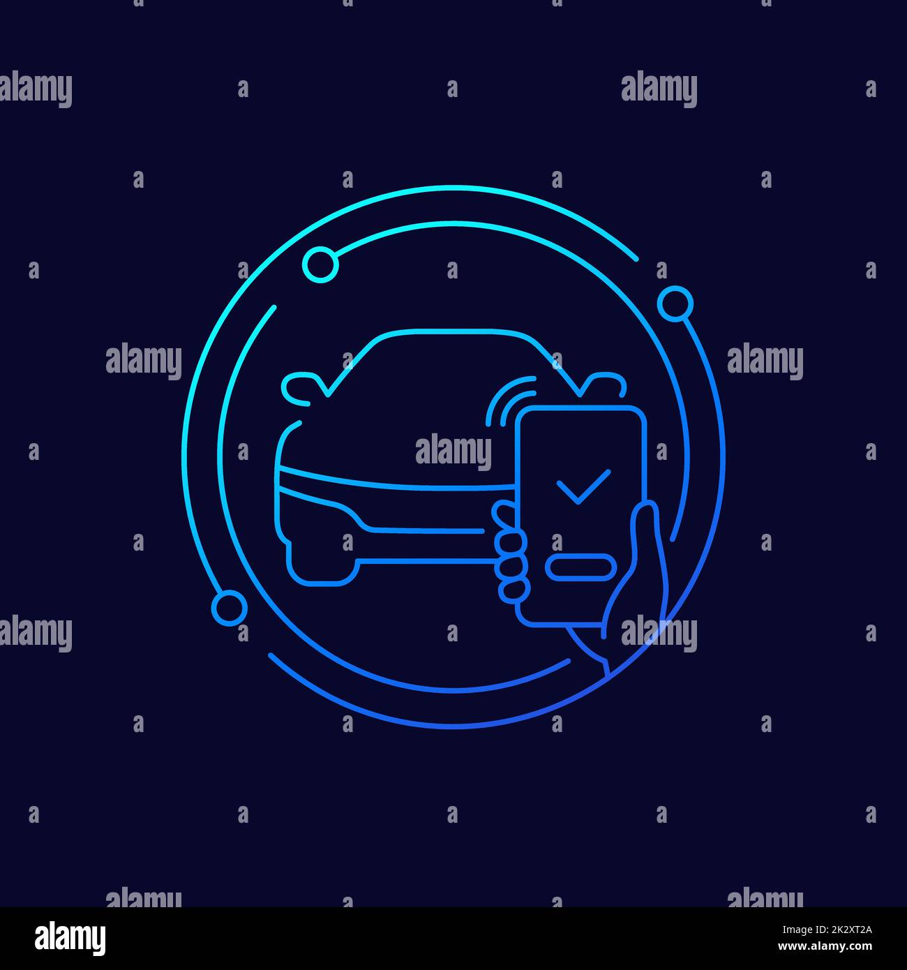 Smart car key smartphone Stock Vector Images - Alamy