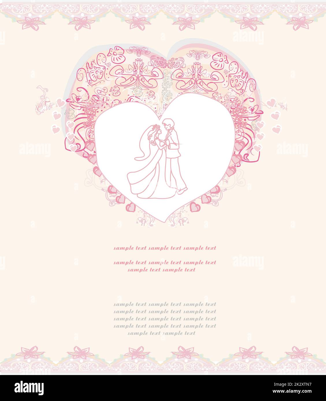 elegant wedding invitation with dancing wedding couple Stock Photo - Alamy