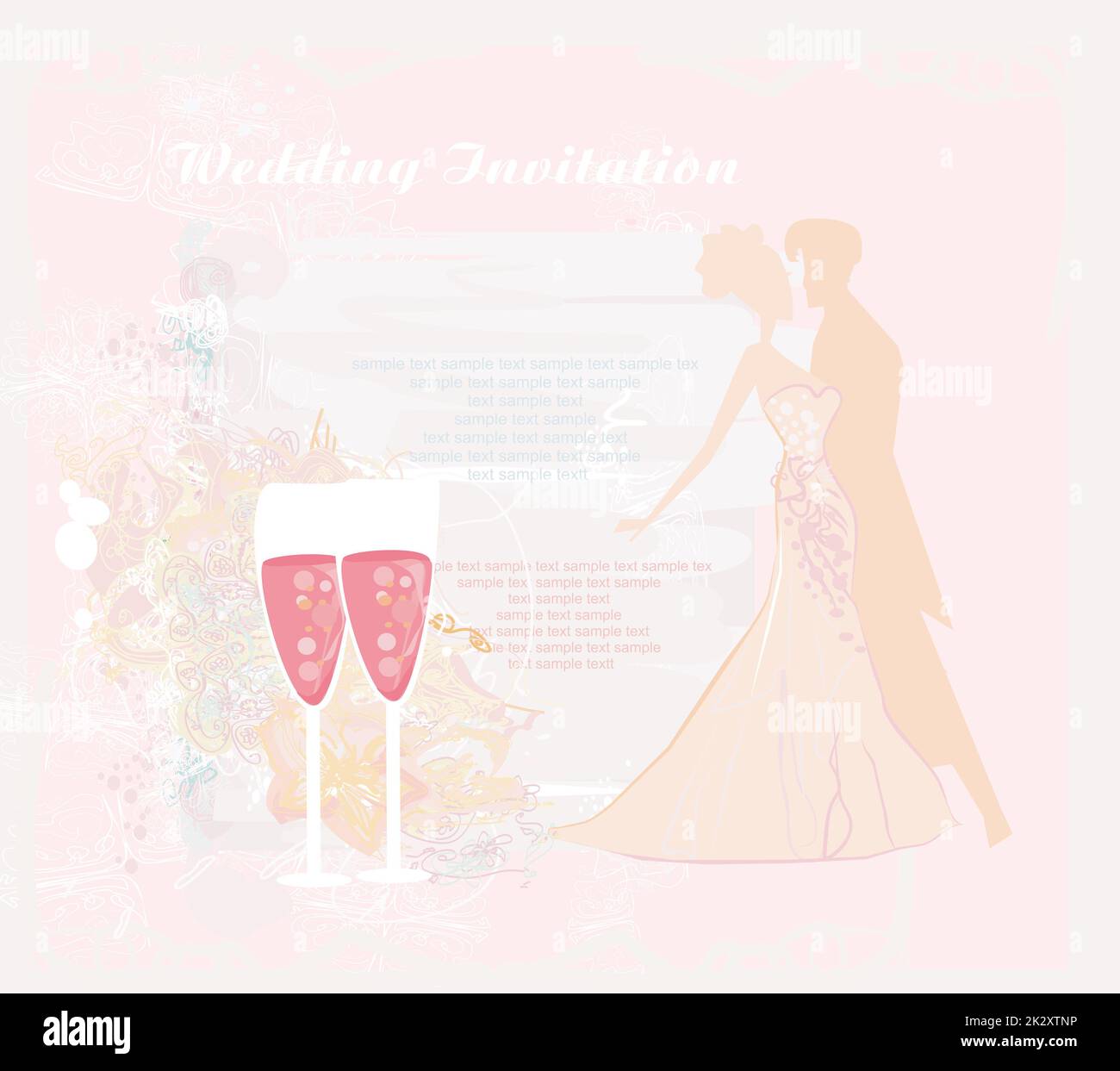 Ballroom dancers - invitation Stock Photo - Alamy