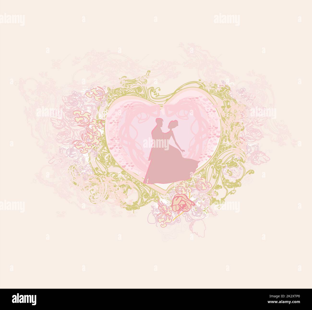 Ballroom dancers - invitation Stock Photo - Alamy