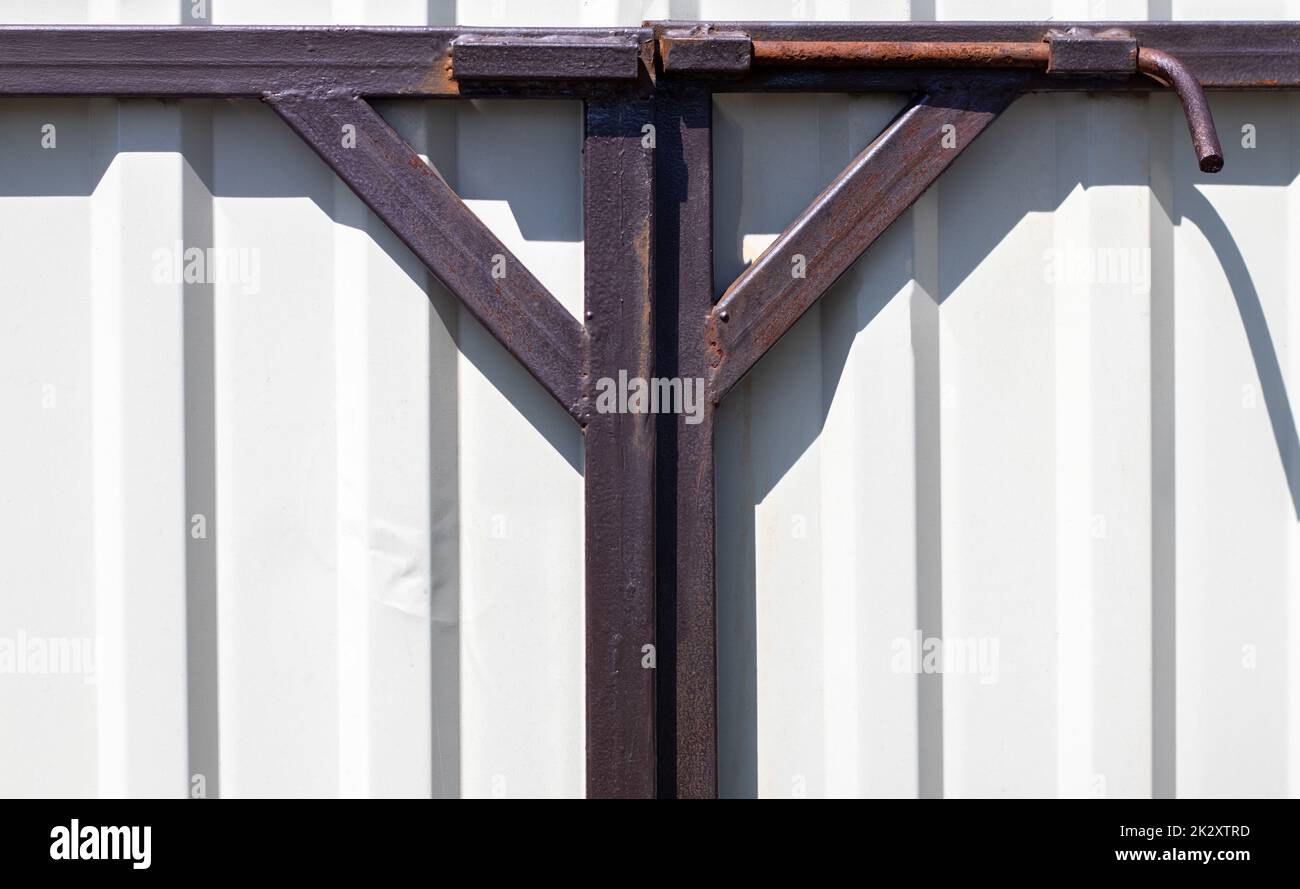 Latch on the gate. Design for locking the gate from the inside. Old ...