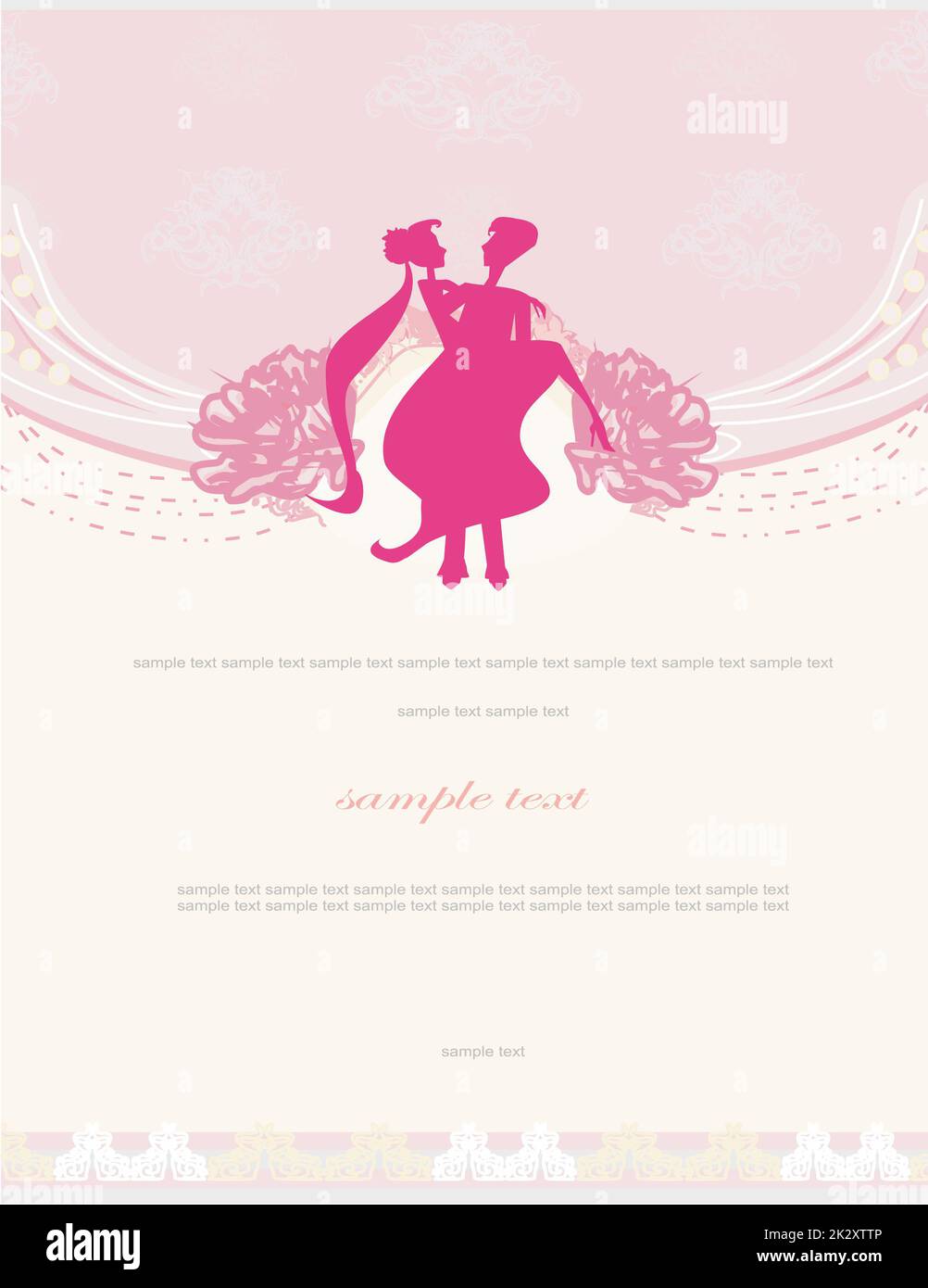 Ballroom dancers - invitation Stock Photo - Alamy