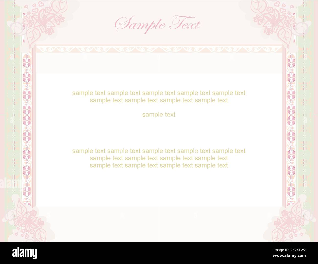 floral invitation card Stock Photo - Alamy